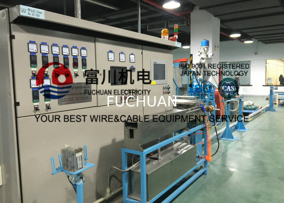 Fuchuan Wire Extruder Machine For LAN Cable With Inlet Copper Wire 2.5 ...