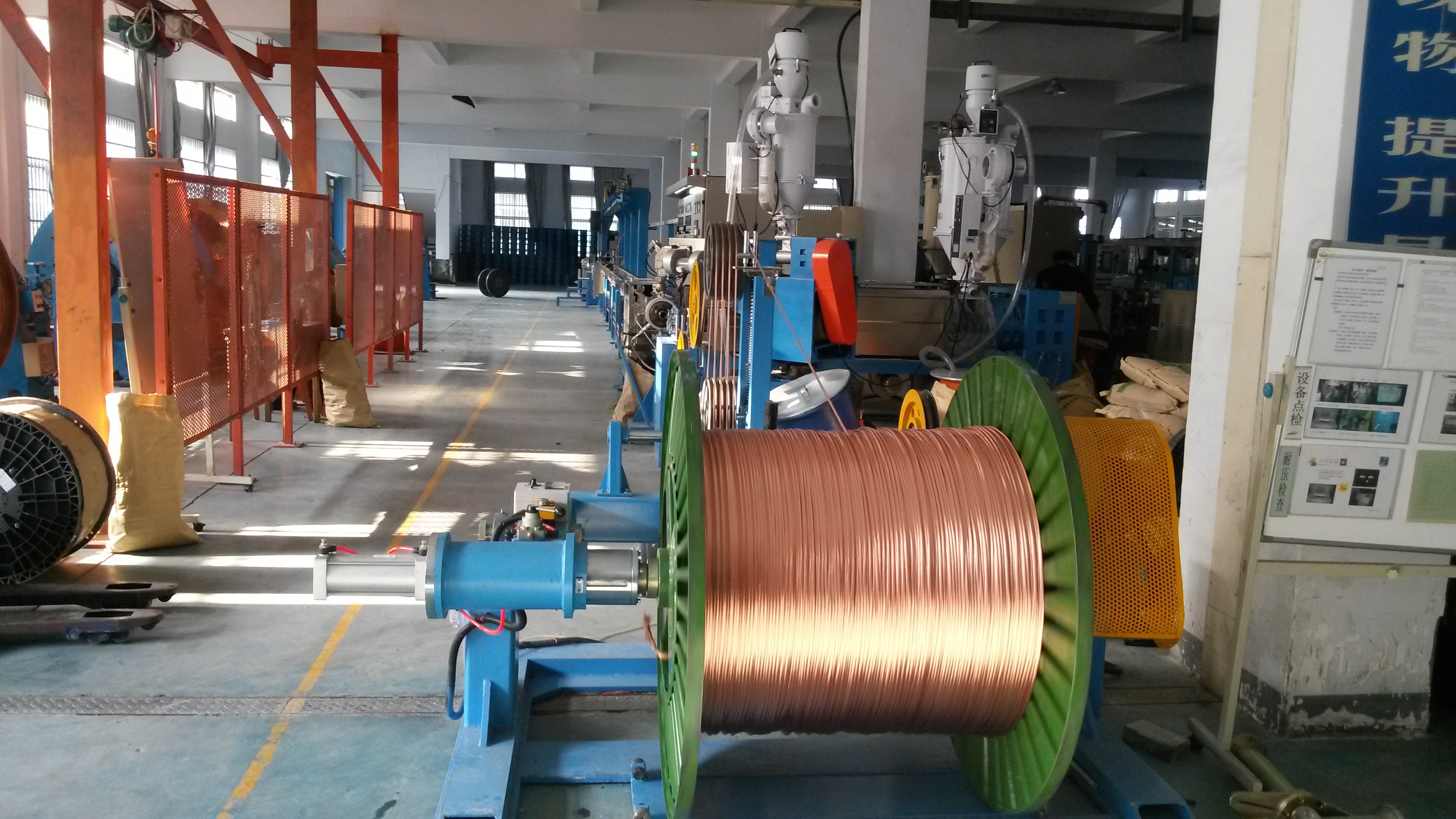 cable copper wire extrusion machine Line For Automobile PVC / PP / PE Wire